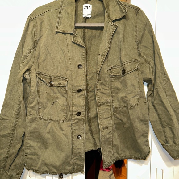 Zara | Jackets & Coats | Zara Military Cropped Jacket | Poshmark